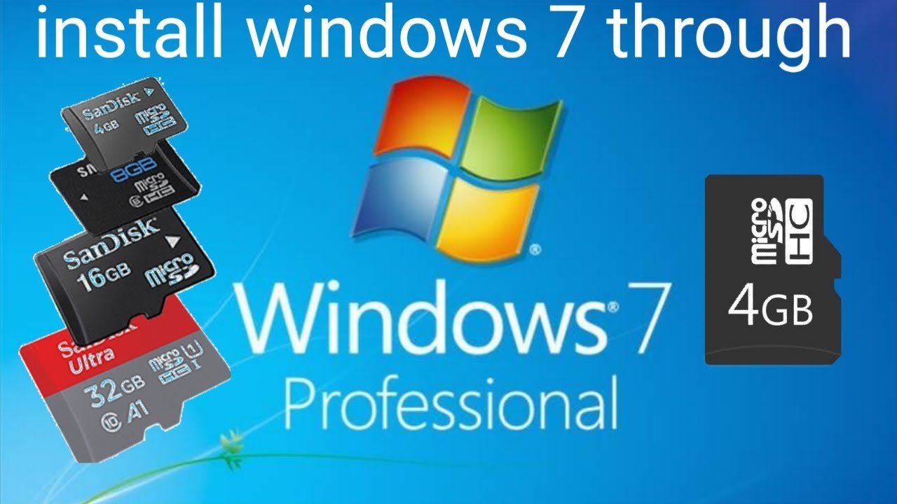 Step by step Windows 7 install through memory card#with proof - YouTube