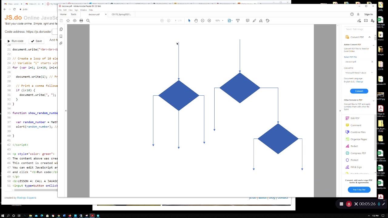Spring CS170 Javascript functions intro Source - YouTube