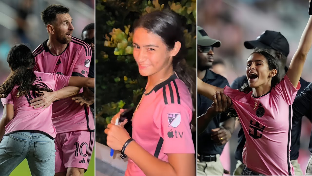 The girl revealed what Messi said after taking a video with him - YouTube