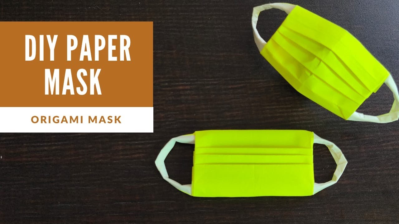 How to mask paper mask easy, DIY Paper Mask, Origami Craft - YouTube
