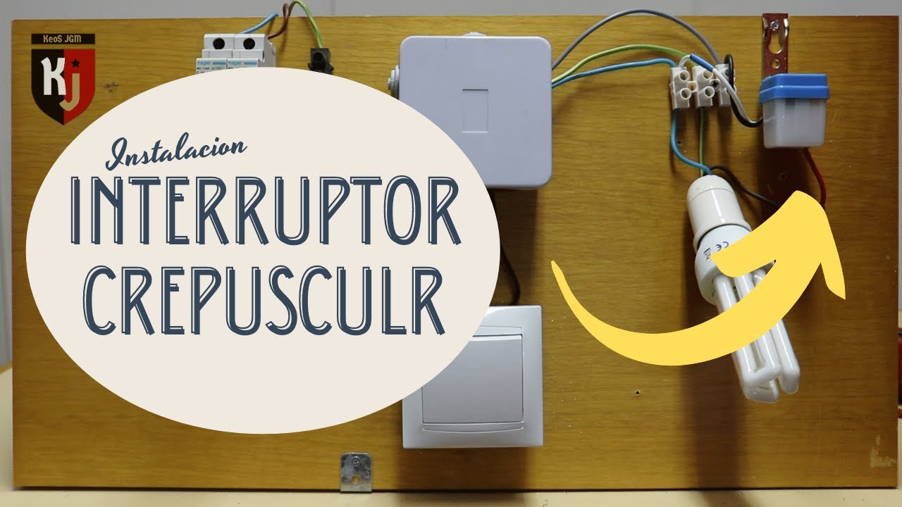 Instalar sensor o interruptor crepuscular - YouTube