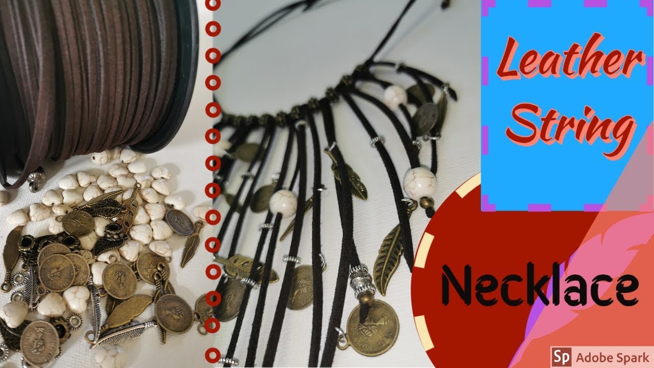 Leather String Necklace - YouTube