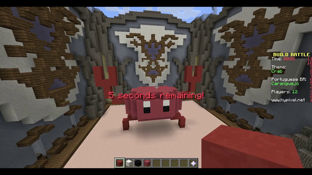 minecraft - Build Battle - Esse Caranguejo é tão lindo!!! - YouTube