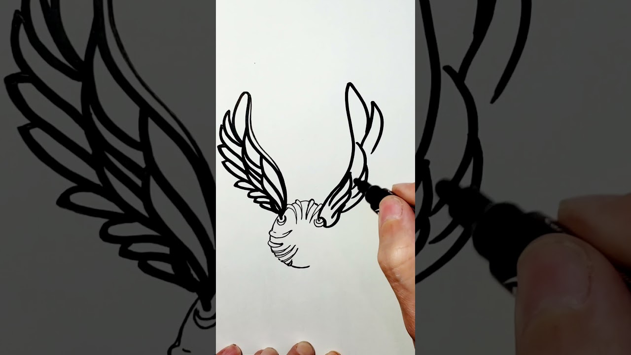 Pomo de Ouro - Como desenhar / How to draw - Golden Snitch #Shorts ...