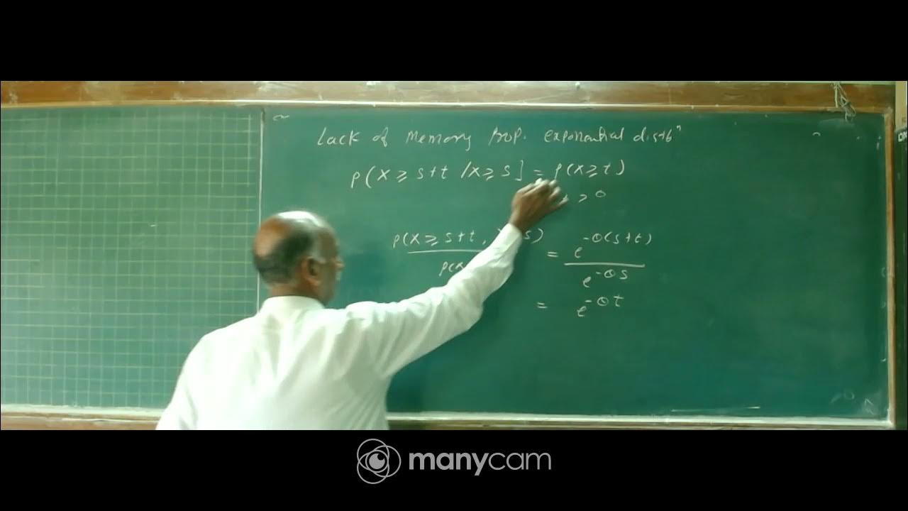 Exponential memory less property - YouTube