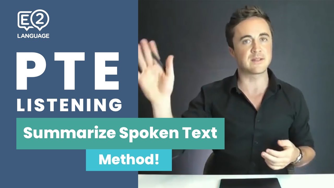PTE Listening: Summarize Spoken Text | METHOD with Jay! - YouTube