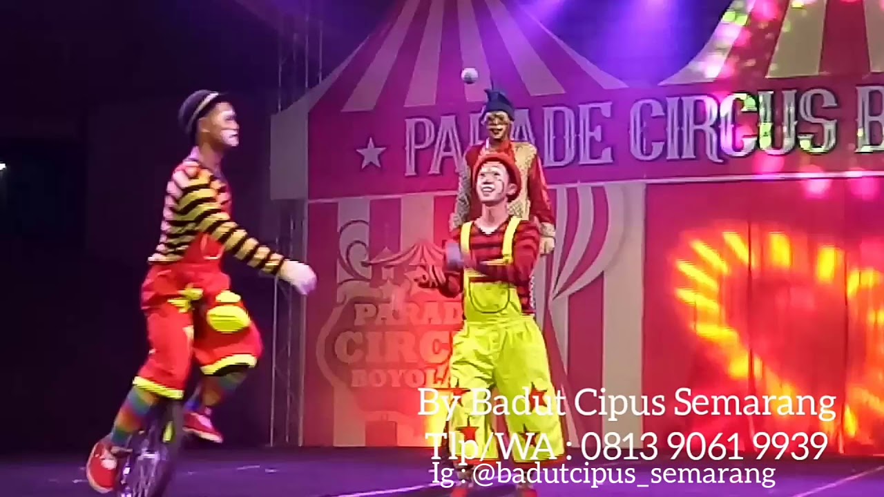Aksi lucu gokil dan humor badut cipus dari semarang di parade circus ...