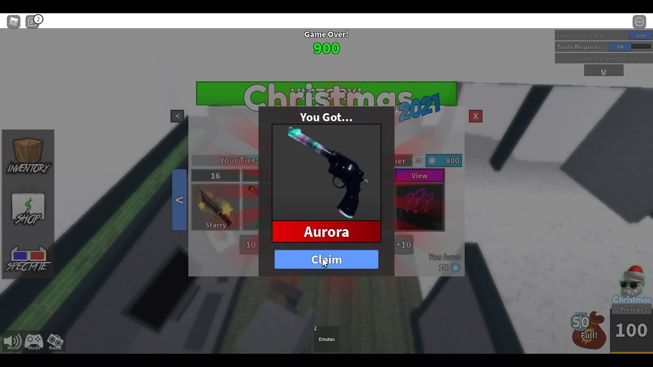 Roblox MM2 Christmas event 2021 Finishing the Tier rewards (Not Tier 20 ...