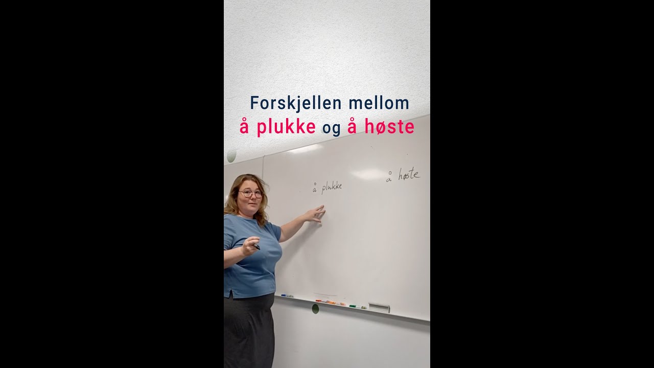Forskjellen mellom å plukke og å høste | Norsk språk | Norwegian ...