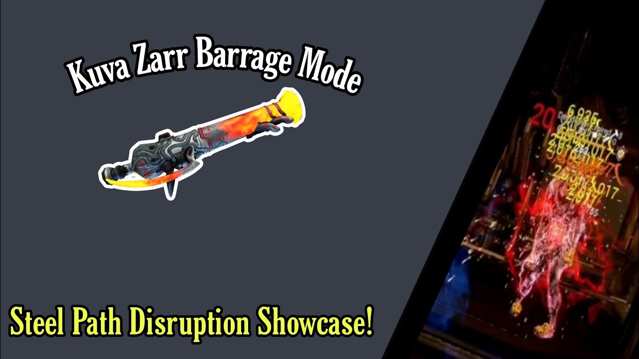 Kuva Zarr's Barrage Mode is Awesome! | Warframe Disruption Showcase ...