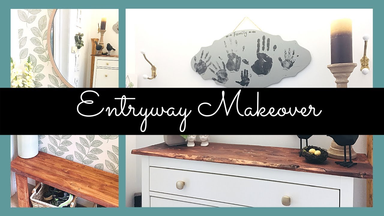 Entryway Makeover | IKEA Hemnes Hack | DIY bench | DIY projects - YouTube