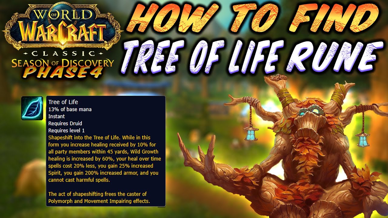How to Find the Tree of Life Rune l Season of discovery Phase 4 Clock ...