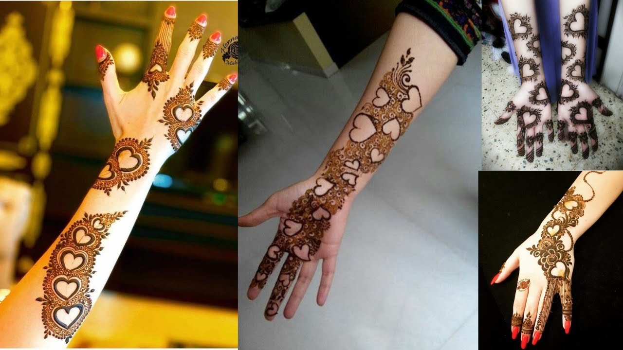 latest heart !New Style arabic dil mehndi design Simple Mehndi design ...