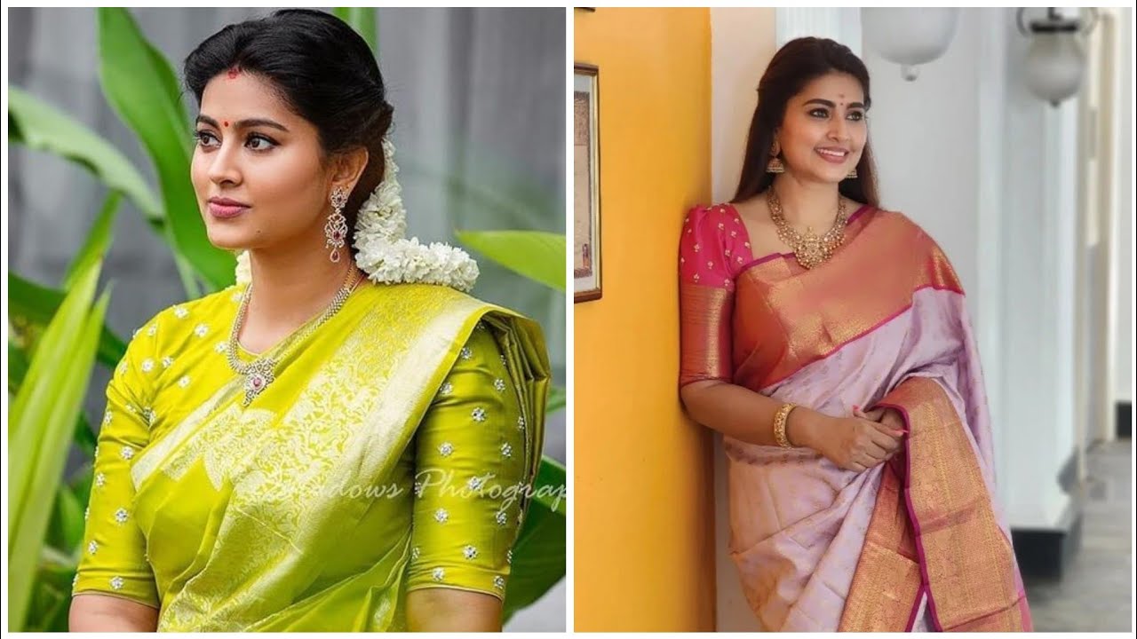 Latest Festival Looks of Sneha in Saree || Latest Sneha Saree Looks on ...