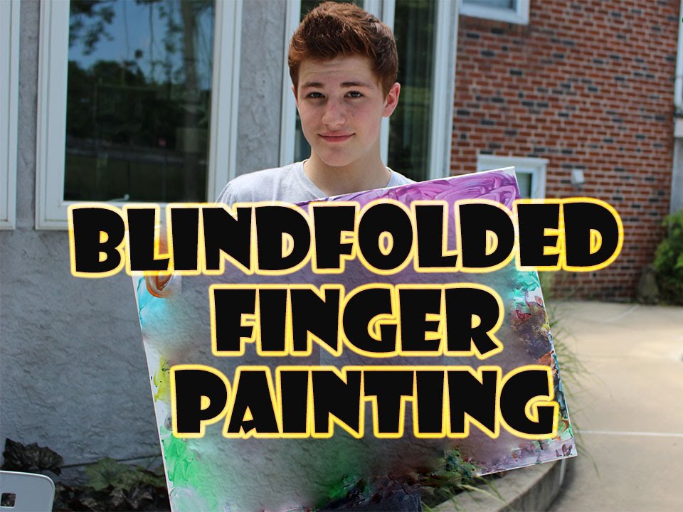 BLINDFOLDED FINGER PAINTING | Alex B. - YouTube