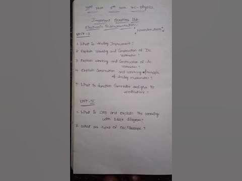 #degree 5 th sem 7c- physics. Electronic instrumentation. - YouTube