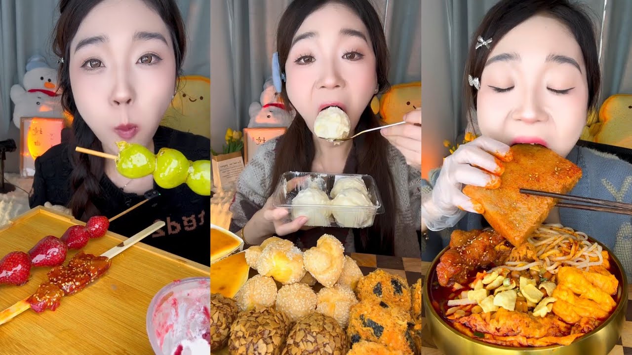 Fire Noodles & Grilled Meat Mukbang 🔥🍜🥩 | Spicy Eating Challenge - YouTube