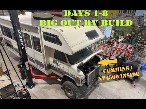 Bug Out RV Build Days 1-8; Cummins NV4500 4x4 Off Grid Apocalypse Ready ...