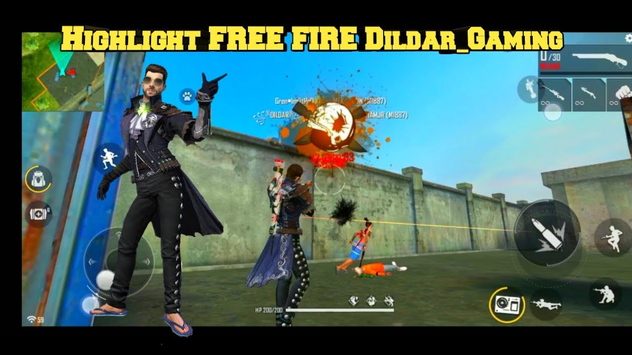 Highlight FREE FIRE Dildar_Gaming mode training. - YouTube