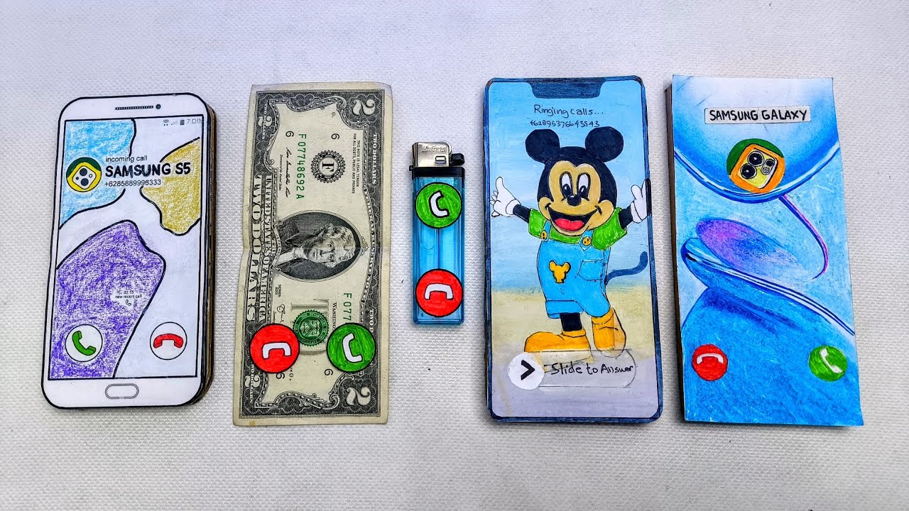 GALAXY S5 vs DOLAR USD vs GAS LIGHTER vs IPHONE Mickey Mouse vs GALAXY ...