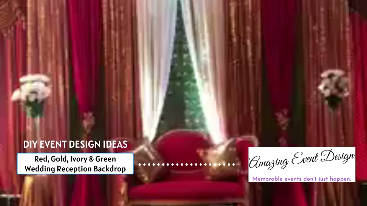INDIAN WEDDING BACKDROP | DIY DECOR IDEAS | 2021 | RED GOLD - YouTube