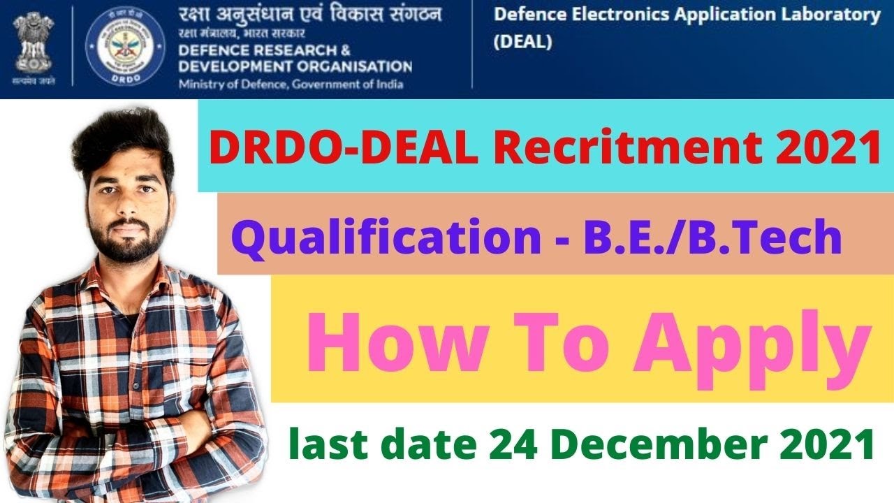 || DRDO-DEAL Recruitment 2021 || How To Apply || Degree Apprentice ...