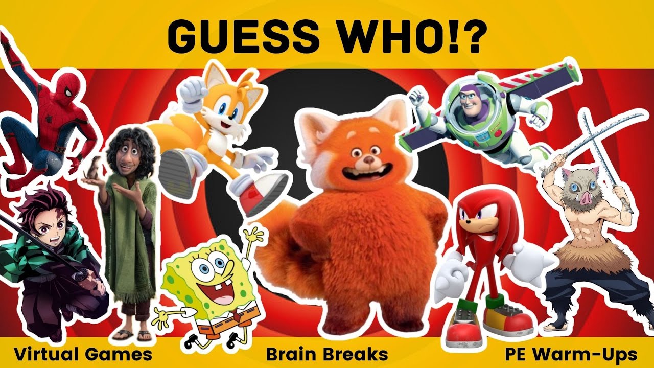 Guess That Character! [PE | Warm-Up | Brain Break | Phys Ed | Virtual ...