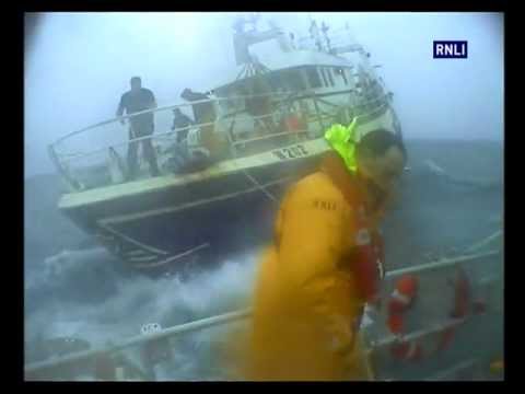 Howth lifeboat in 10-hour rescue of sinking fishing boat - YouTube