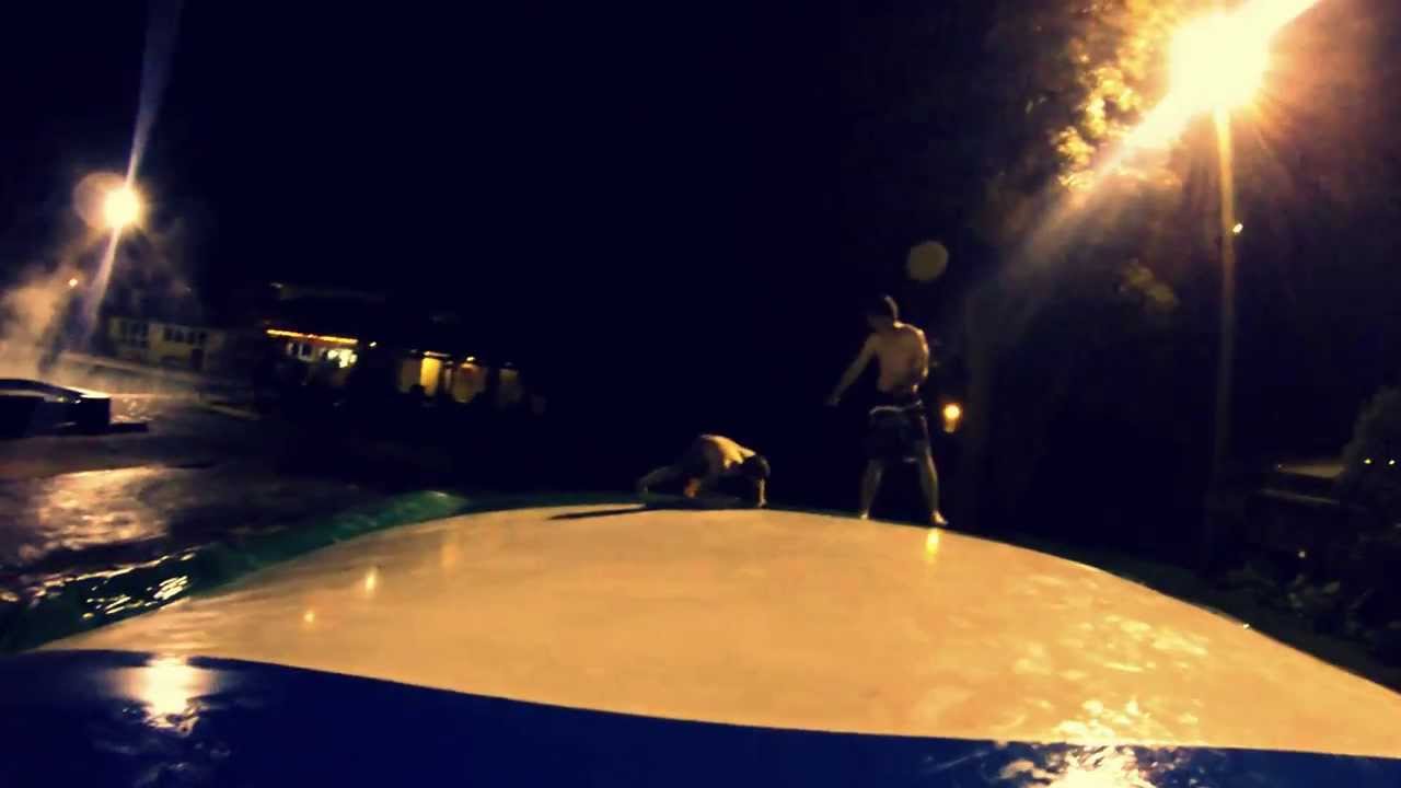 Super wet giant inflatable pillow fun! - YouTube