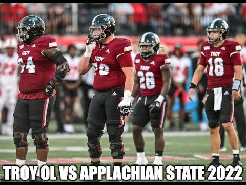 Troy OL VS Appalachian State (All Plays 2022) - YouTube