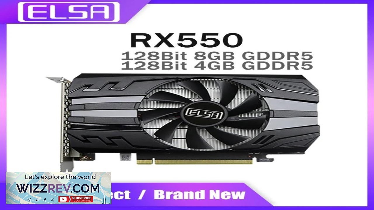 ELSA New AMD RX 550 GDDR5 4GB / 8GB Graphics Card 128Bit Review - YouTube