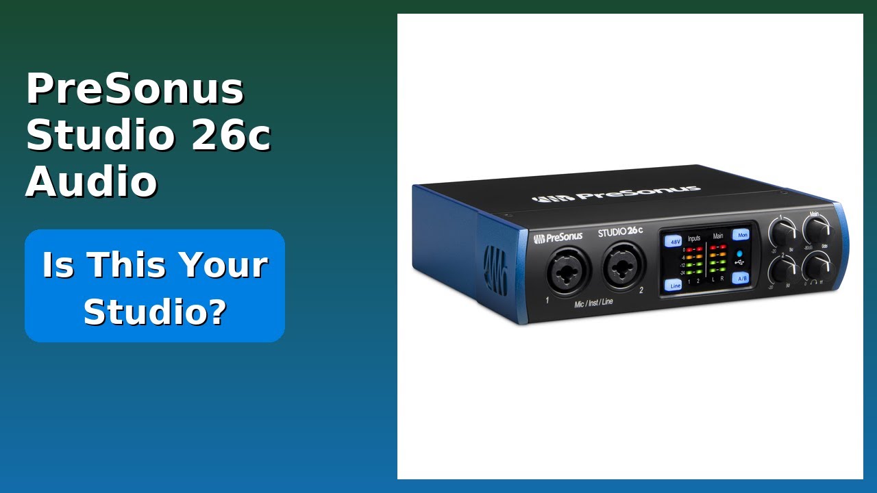 REVIEW (2026): PreSonus Studio 26c Audio Interface. Features. - YouTube