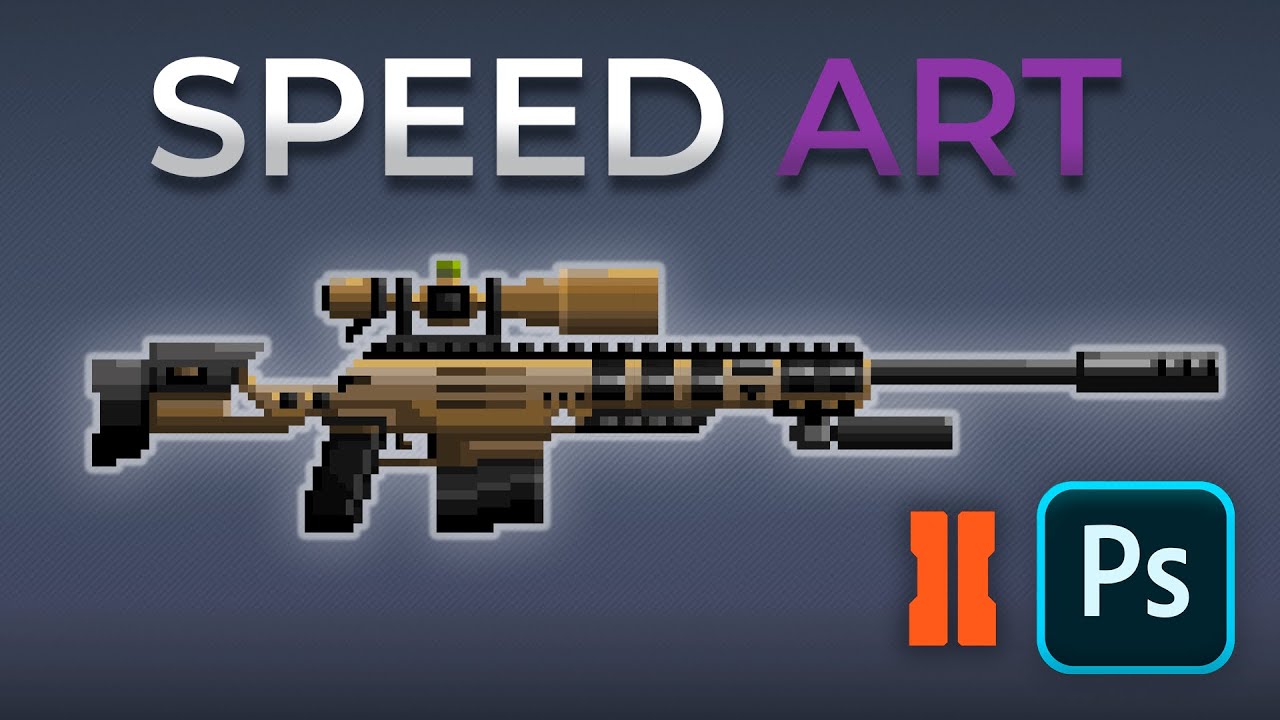 Pixel Art BALLISTA (Black Ops 2) time-lapse - Rookie Photoshop ...