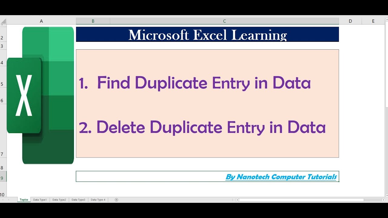 Excel Find and Remove Duplicate Records - YouTube