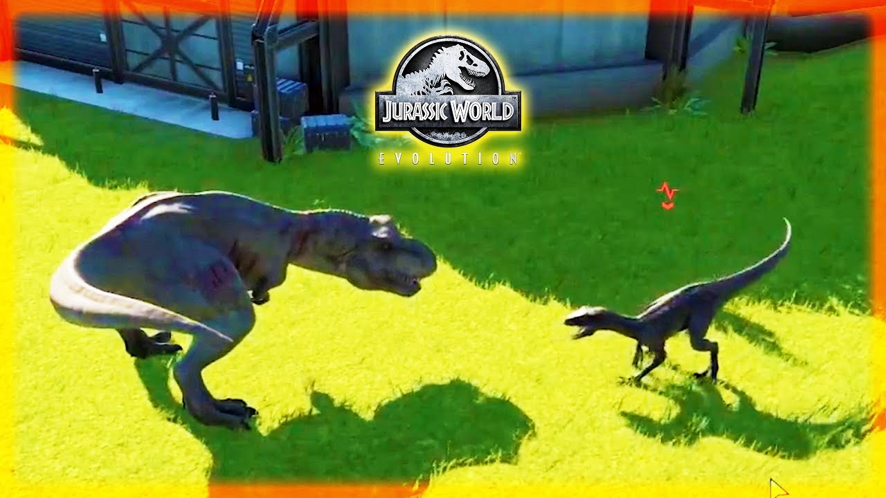 INDORAPTOR VS T-REX!!! HEAVY DINO BATTLE! In Jurassic World Evolution ...