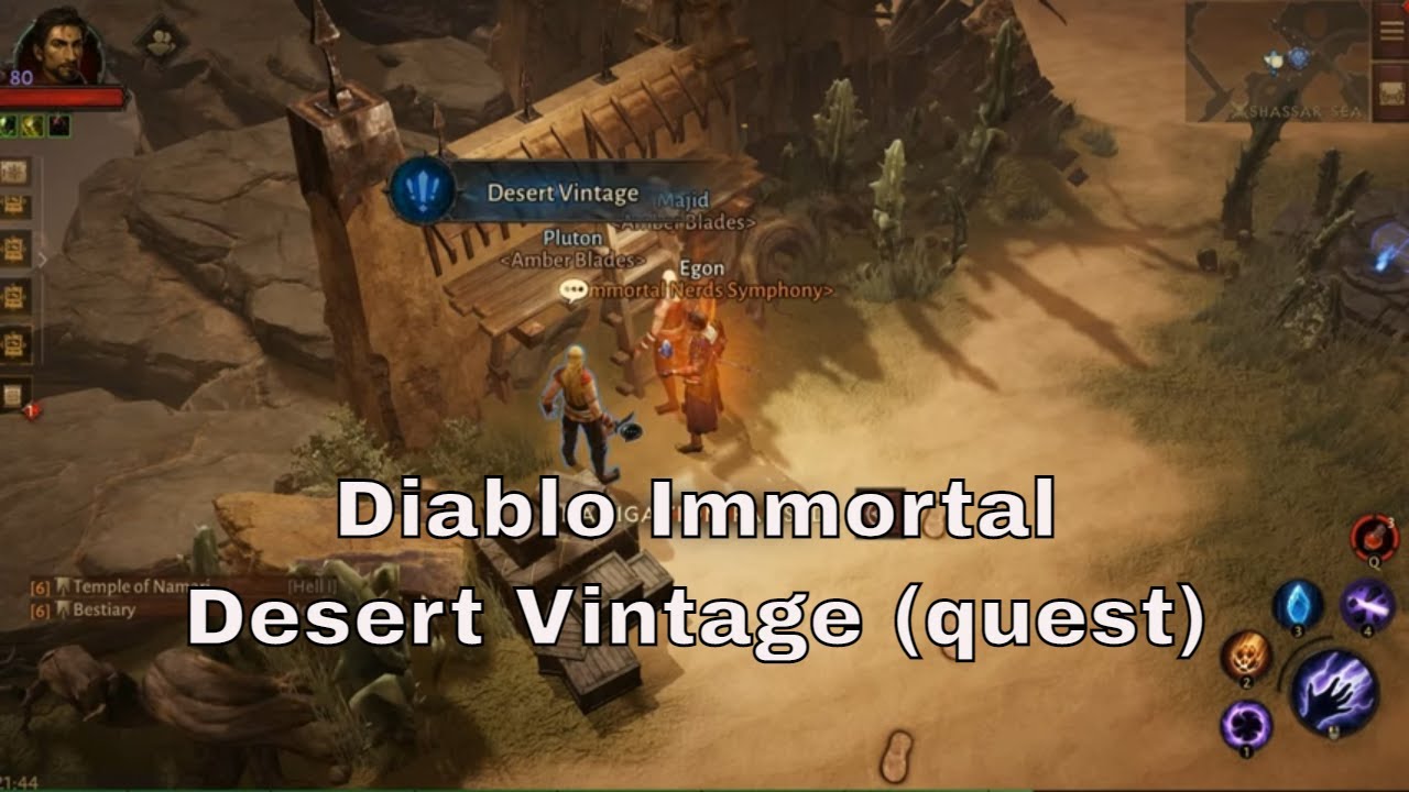 Diablo Immortal - Desert Vintage (quest) - YouTube