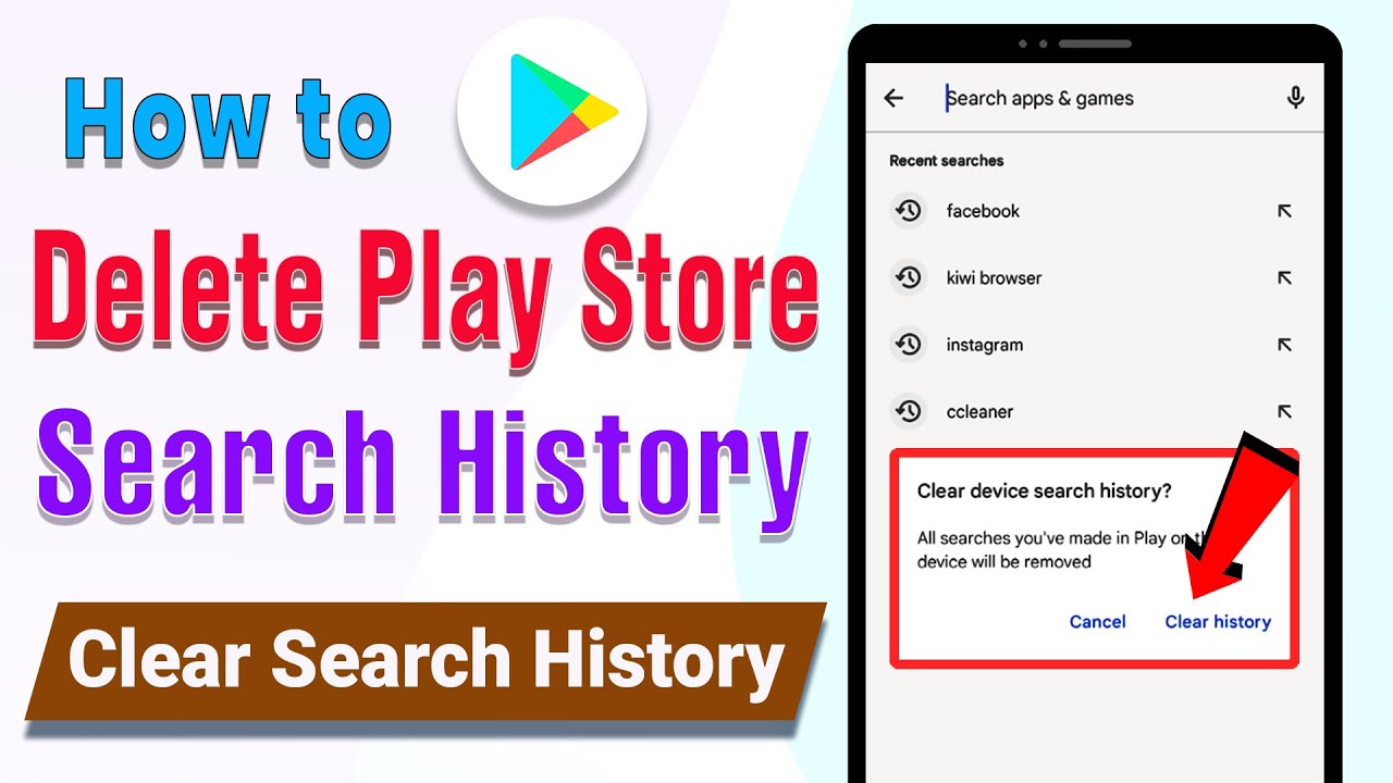 How to delete play store search history 2024 | Clear history in play ...
