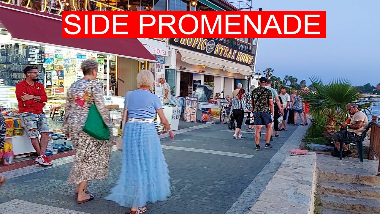 Side Promenade am Abend. Strand. Meer. Türkei 2024 #side #kumköy # ...