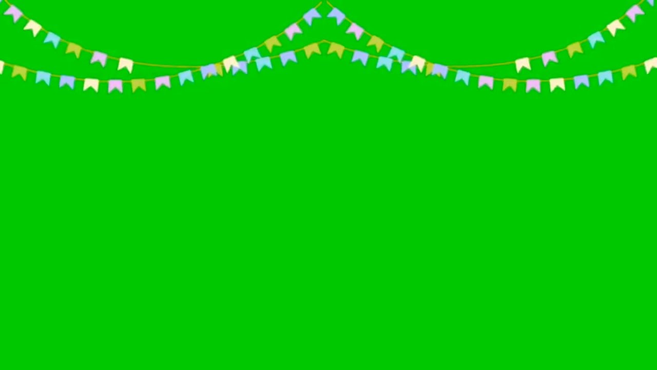 Decoration garland-Free Green Screen - YouTube