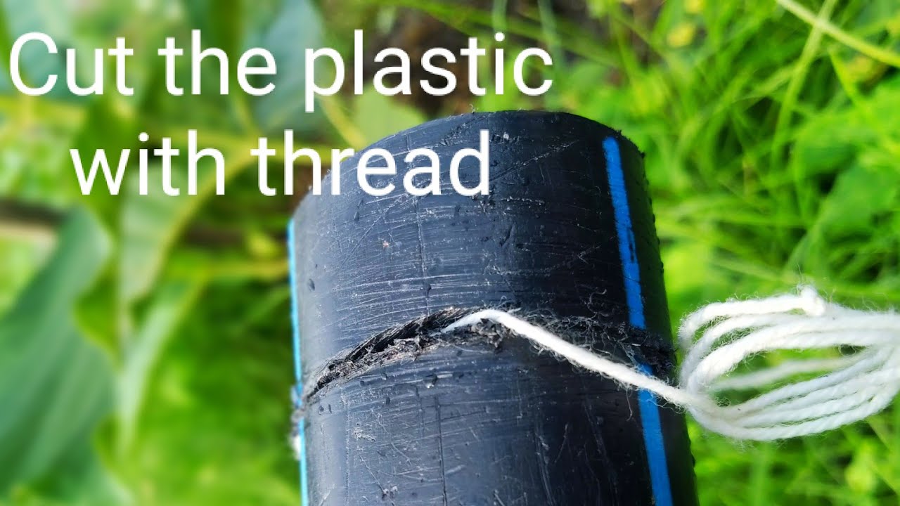 awesome idea |cut the plastic with thread | dhaga se plastic ko katna ...