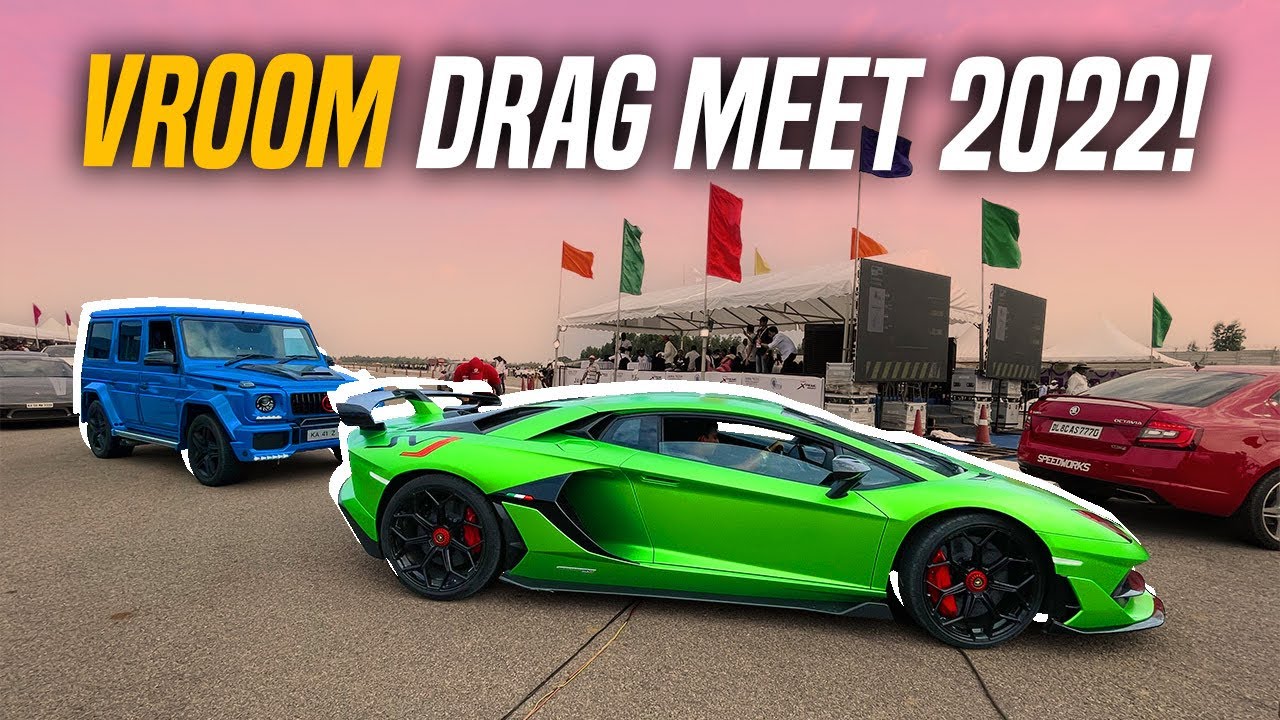 LAMBORGHINI AVENTADOR SVJ STEALS THE SHOW AT VROOM DRAG MEET 2022 ...
