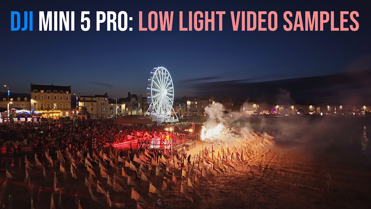 DJI Mini 5 Pro - Night/Low Light Sample Video Clips - YouTube