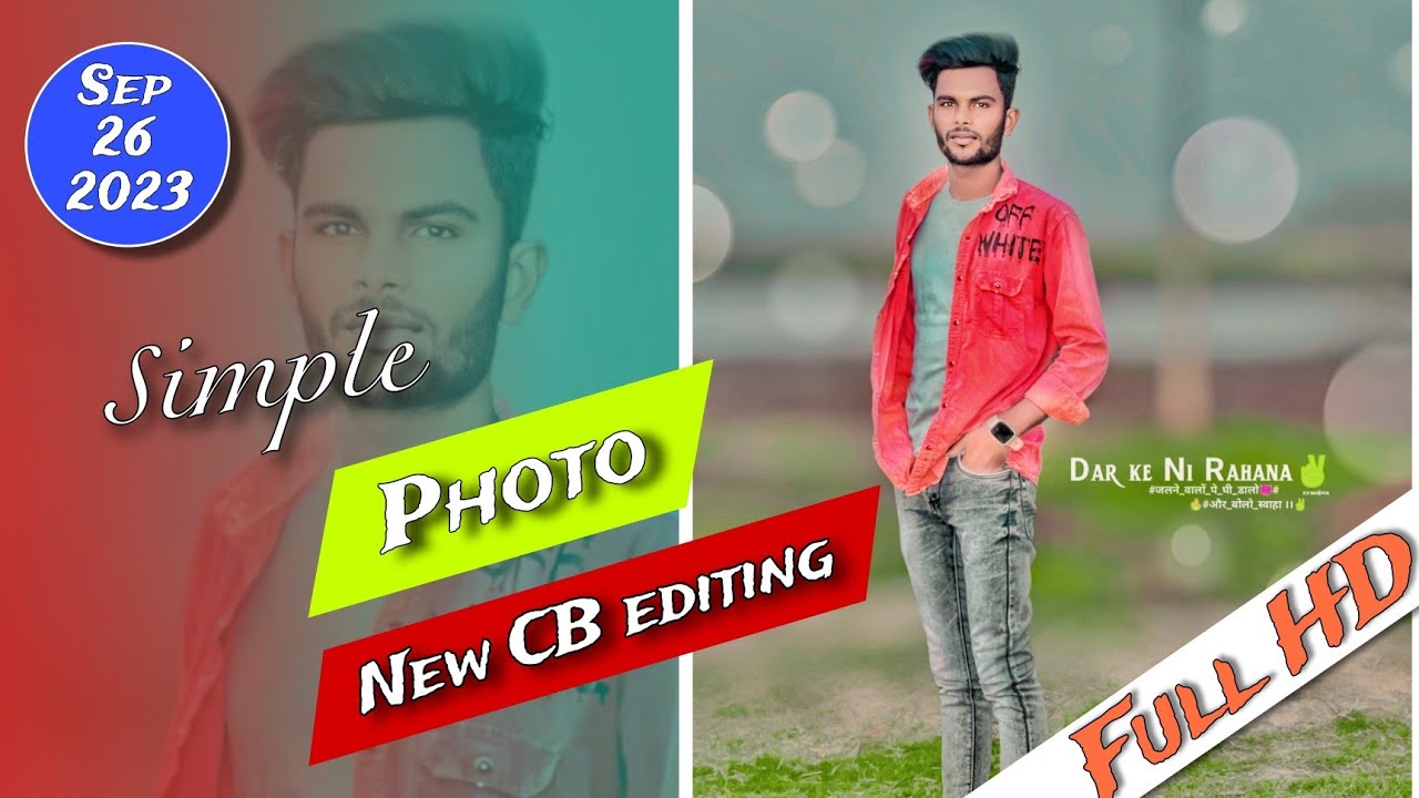 Simple photo editing Full HD || Hd Quality me photo editing kese kare ...