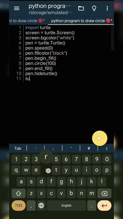 Python Program To Draw Circle Coding Phython Shorts Viral Short Viralvideo Ytshorts