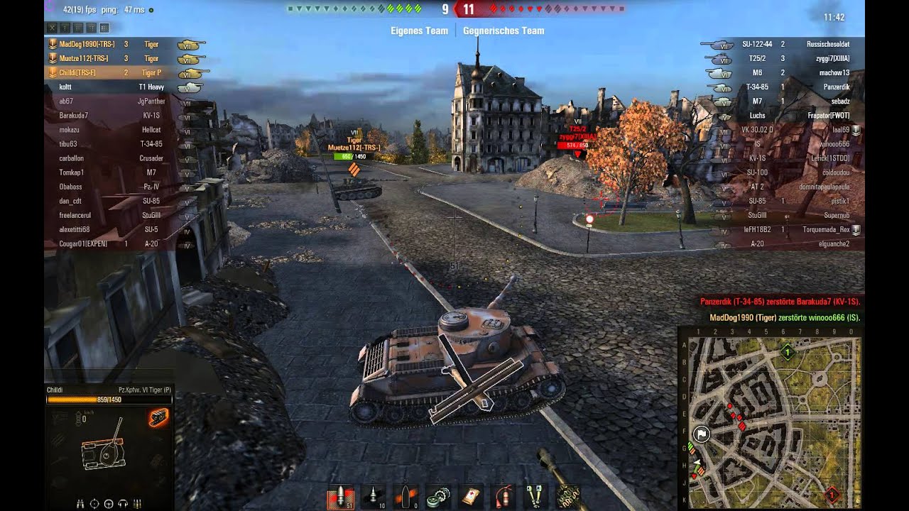 How to play WoT - 14 kills Tiger Platoon - YouTube