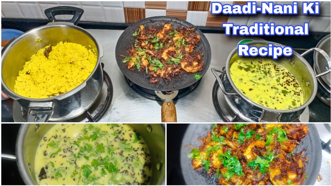 Daadi-Nani Ki Traditional Recipe. बुमले का सालन और कढ़ी खिचड़ी। - YouTube