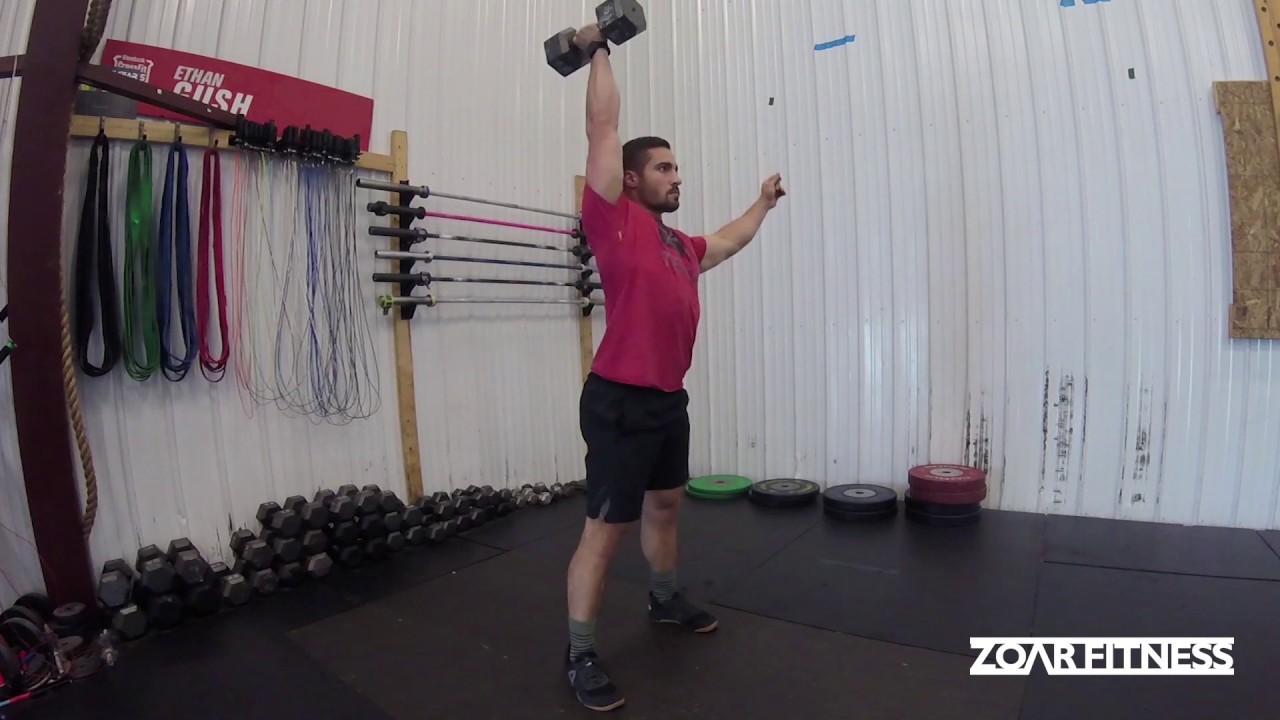 Dumbbell Hang Power Clean & Push Press - YouTube