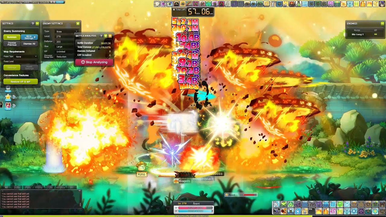 [Maplestory GMS Reboot] 278 Fire/Poison Mage 300b/s Full Rotation BA ...