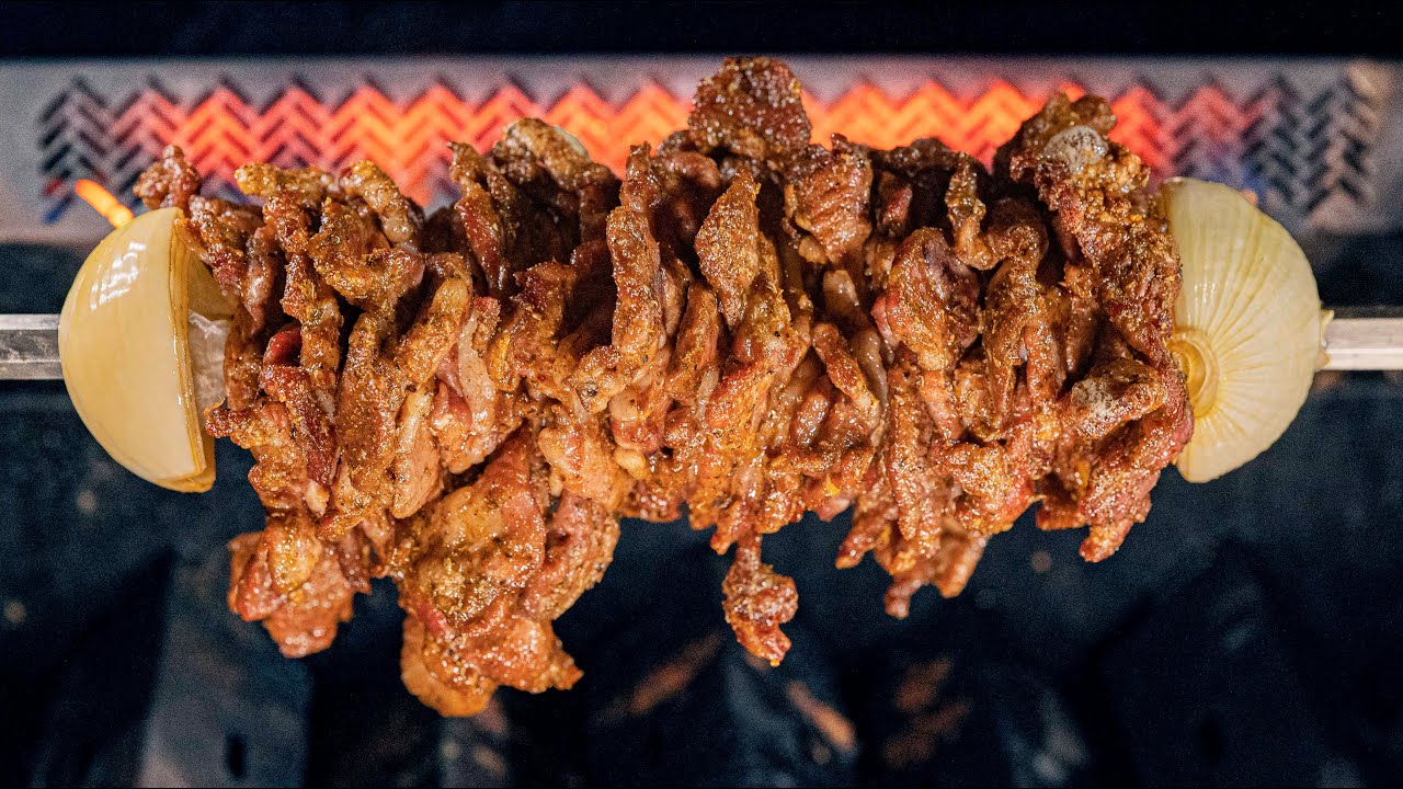 GYROS on the Rotisserie - The perfect Snack - YouTube