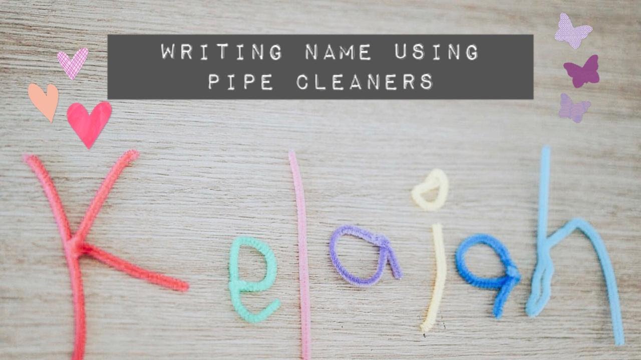 Writing Name Using Pipe Cleaners - Back to School - YouTube